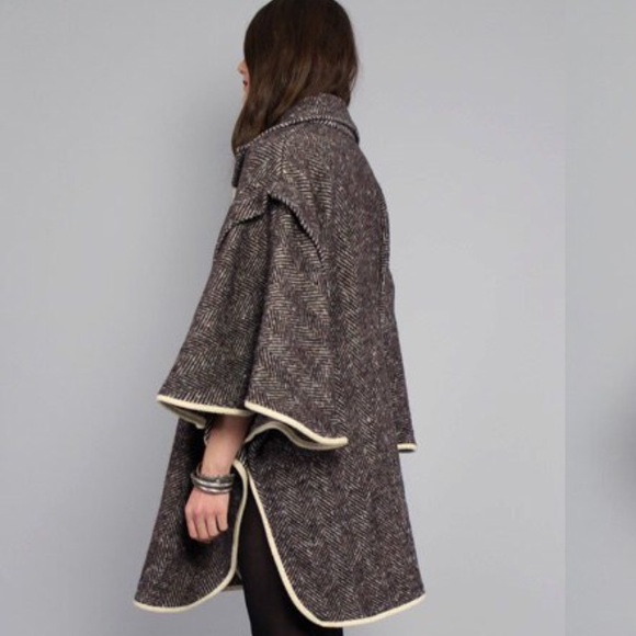 Jackets & Coats | Vintage Chevron Tweed Poncho Cape | Poshmark